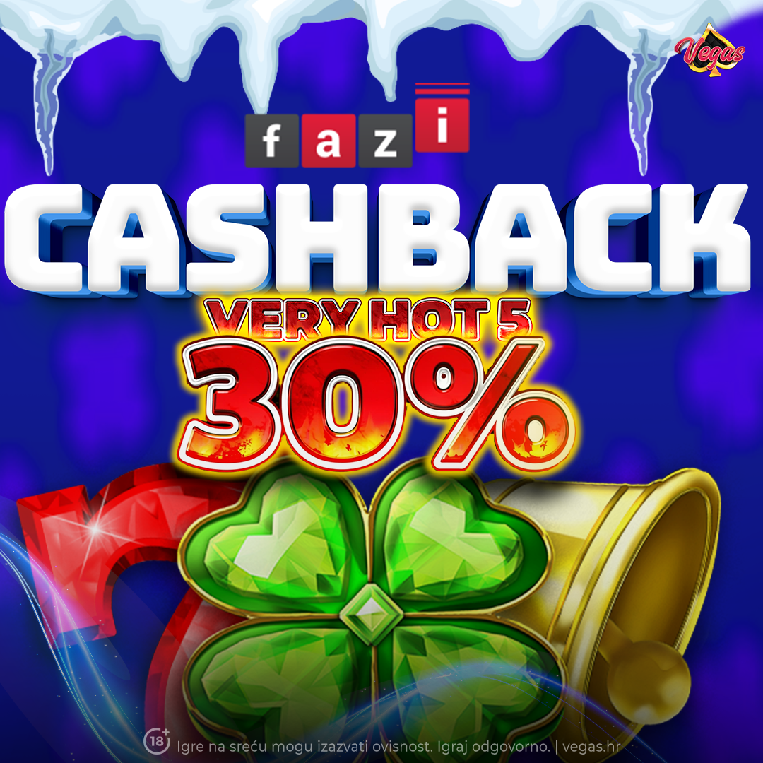 CASHBACK 30% NA IGRU TJEDNA: VERY HOT 5 - Vegas CMS page